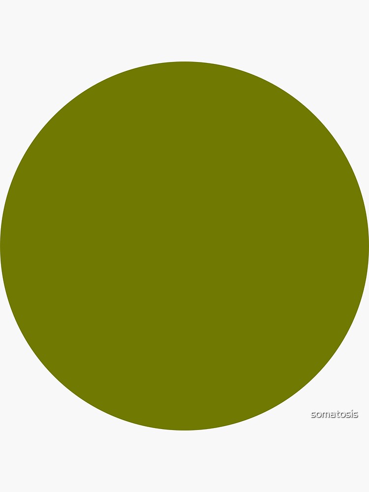 "olive green circle" Sticker for Sale by somatosis | Redbubble