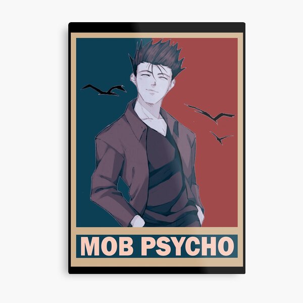 Lámina metálica «Ryo Shimazaki Mob Psycho 100 Mobu Saiko Hyaku Diseño ...