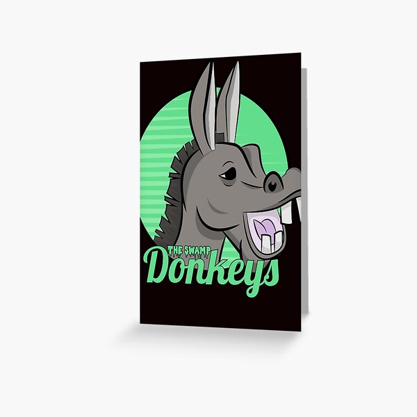"The Swamp Donkeys Logo Sticker" Greeting Card by Schelhorn | Redbubble