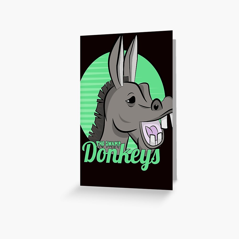"The Swamp Donkeys Logo Sticker" Greeting Card by Schelhorn | Redbubble
