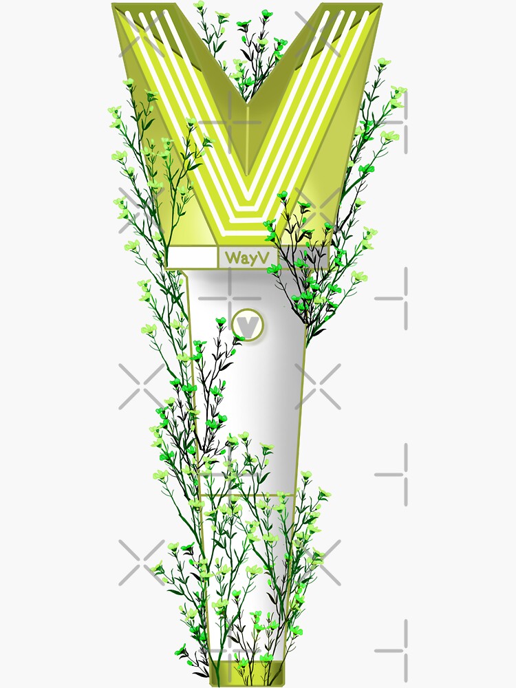 "WAYV Floral Lightstick kpop " Sticker for Sale by Raquel Maia | Redbubble