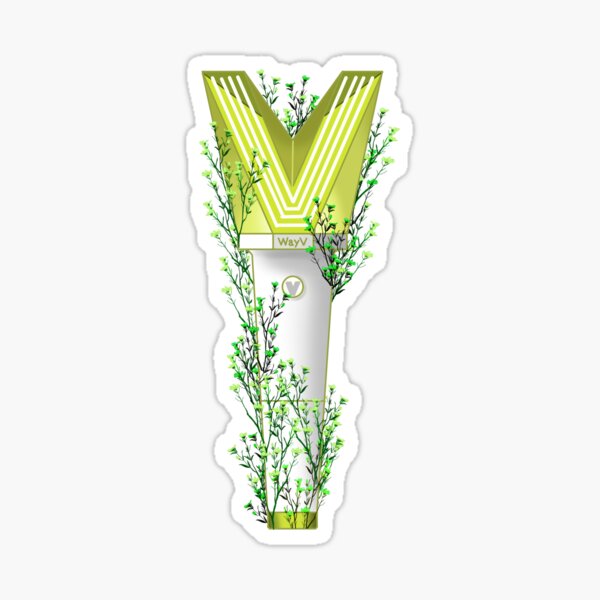 "WAYV Floral Lightstick kpop " Sticker for Sale by Raquel Maia | Redbubble