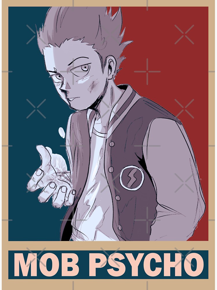"Sho Suzuki Mob Psycho 100 Mobu Saiko Hyaku Vintage-Vektor-Anime-Design ...
