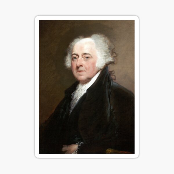 "President John Adams Portrait Restored" Sticker for Sale by KAI-Studio ...