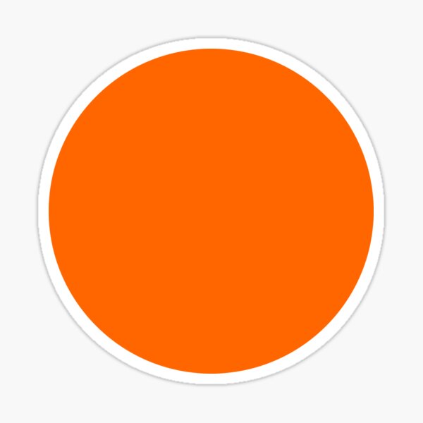 "orange circle" Sticker for Sale by somatosis | Redbubble