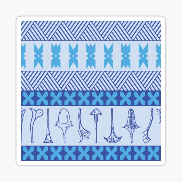 "Pasifika Aquila Pattern - Blue" Sticker for Sale by lolomastudio ...
