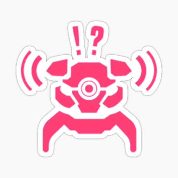 "Killjoy Alarmbot Pink " Sticker by Timmyhanson | Redbubble