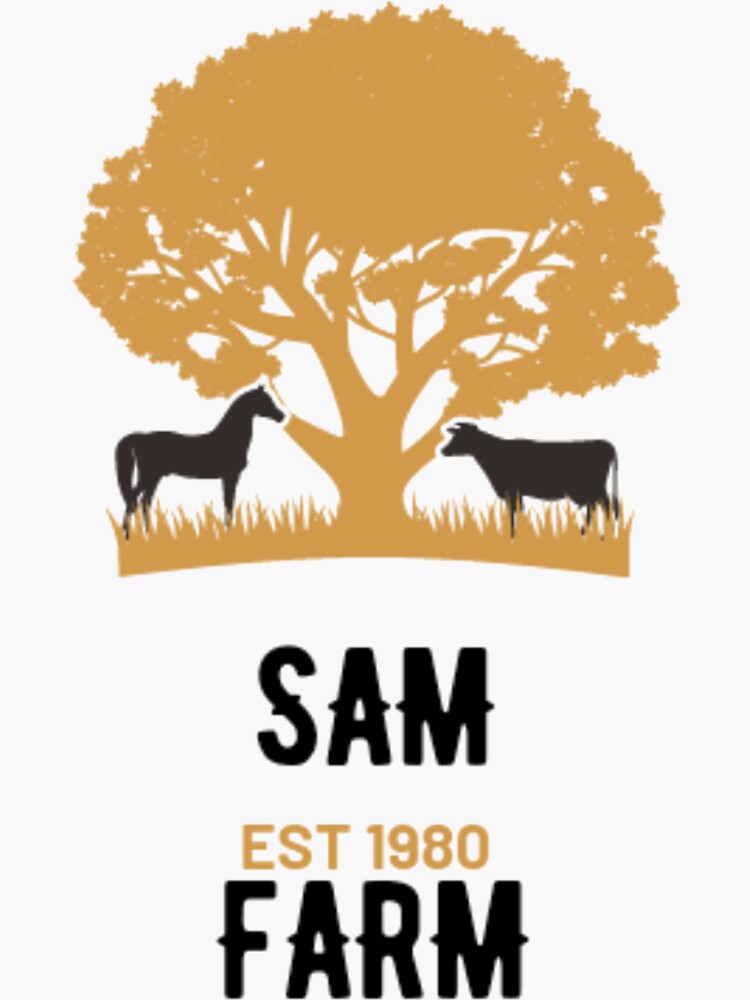 "Sam farm" Sticker by vipin12 | Redbubble