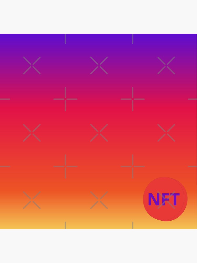 "NFT SQUARE INSTAGRAM COLOR" Sticker for Sale by jee-jee2151 | Redbubble
