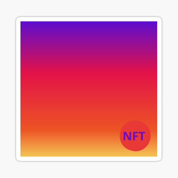 "NFT SQUARE INSTAGRAM COLOR" Sticker for Sale by jee-jee2151 | Redbubble