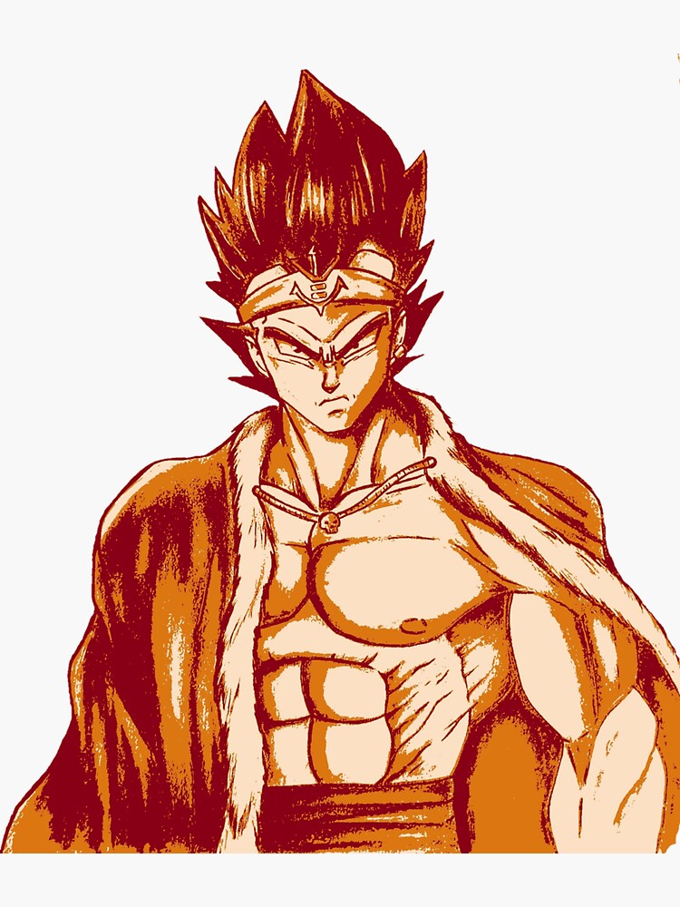 "Vegeta The King Retro Sticker" Sticker by KIENZAN | Redbubble