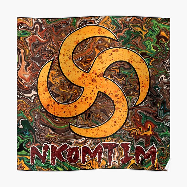 Póster «Adinkra símbolo Nkontim pintura, lealtad antiguo símbolo ...