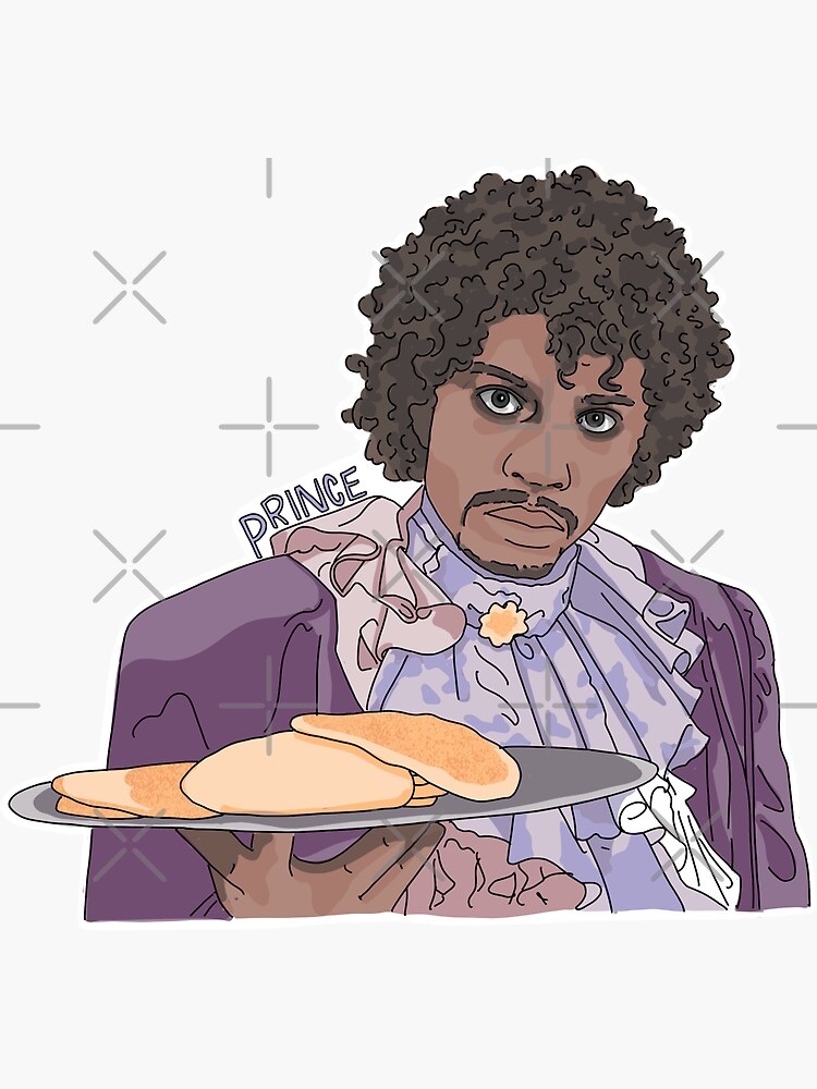 "Prince with Pancakes Chappelle character illustration " Sticker for ...