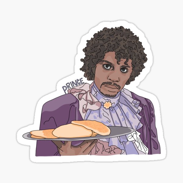 "Prince with Pancakes Chappelle character illustration " Sticker for ...