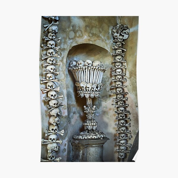 "Sedlec Ossuary Chalice Photo Art, Skull Bone Church, Halloween Skull ...