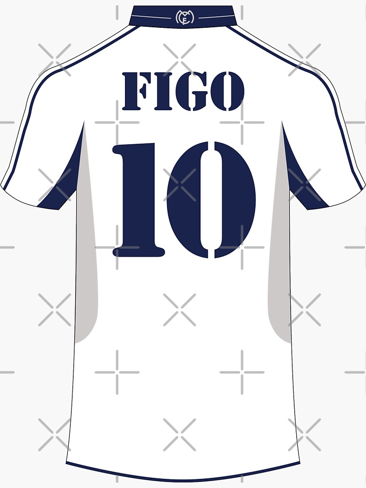 "Luis Figo - Real Madrid Home Kit" Sticker for Sale by OnTargetSports ...