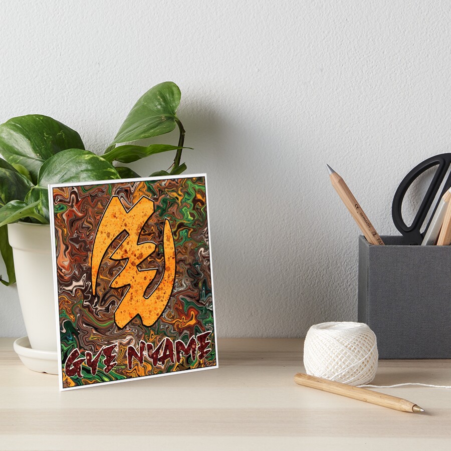 "Adinkra symbol Gye Nyame painting, Omnipotence of God ancient African ...
