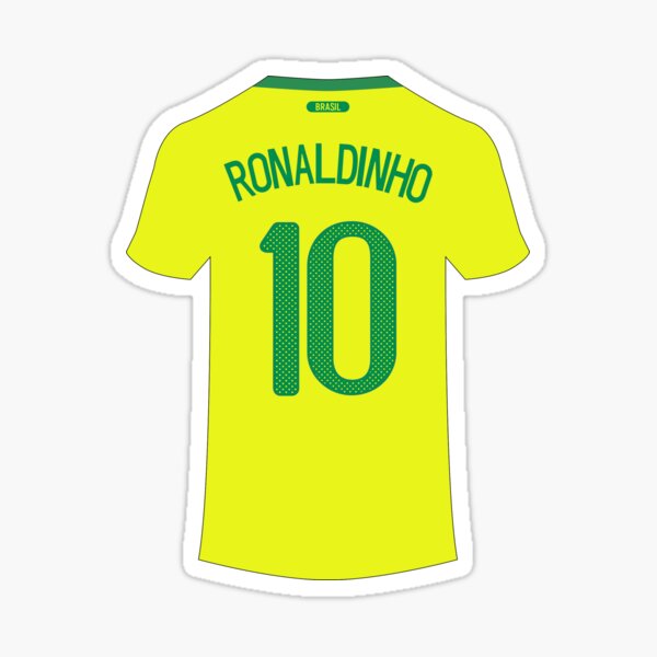 "Ronaldinho - Brazil Home Kit" Sticker by OnTargetSports | Redbubble