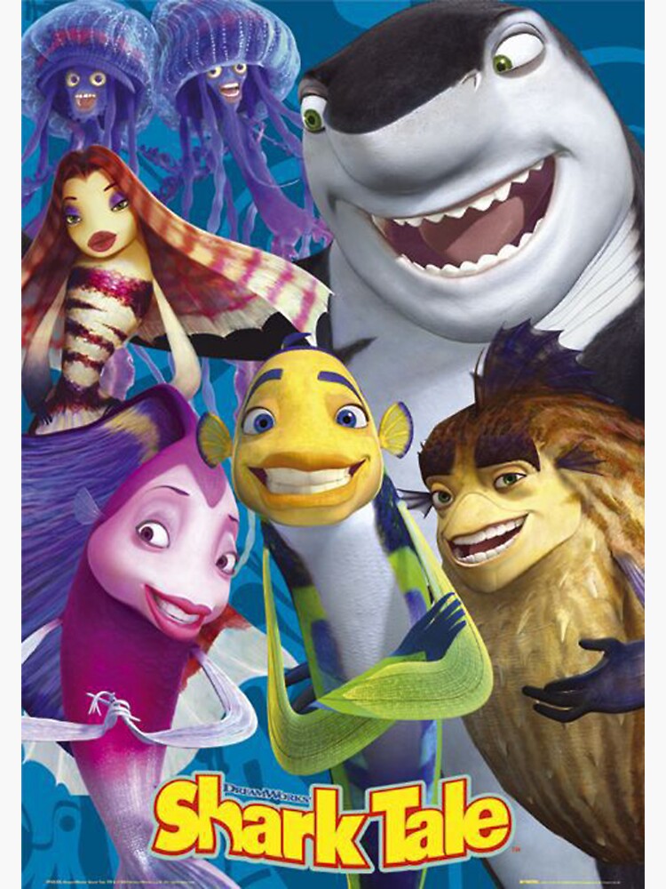 "Shark Tale poster" Sticker for Sale by phillipslucy | Redbubble