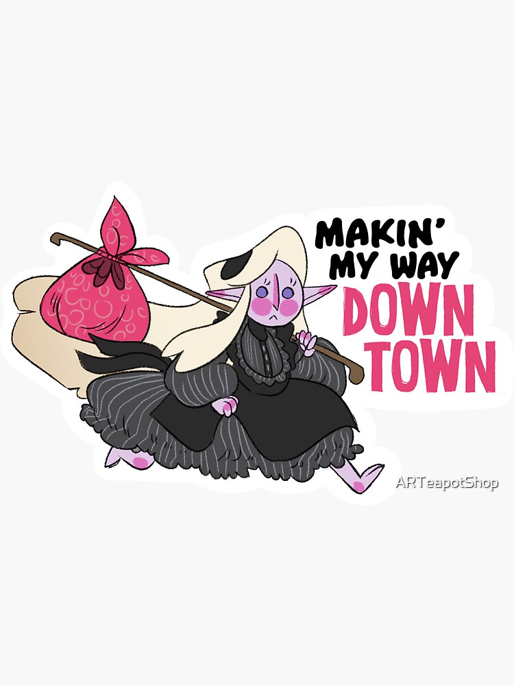"DOWNTOWN" Sticker for Sale by ARTeapotShop | Redbubble