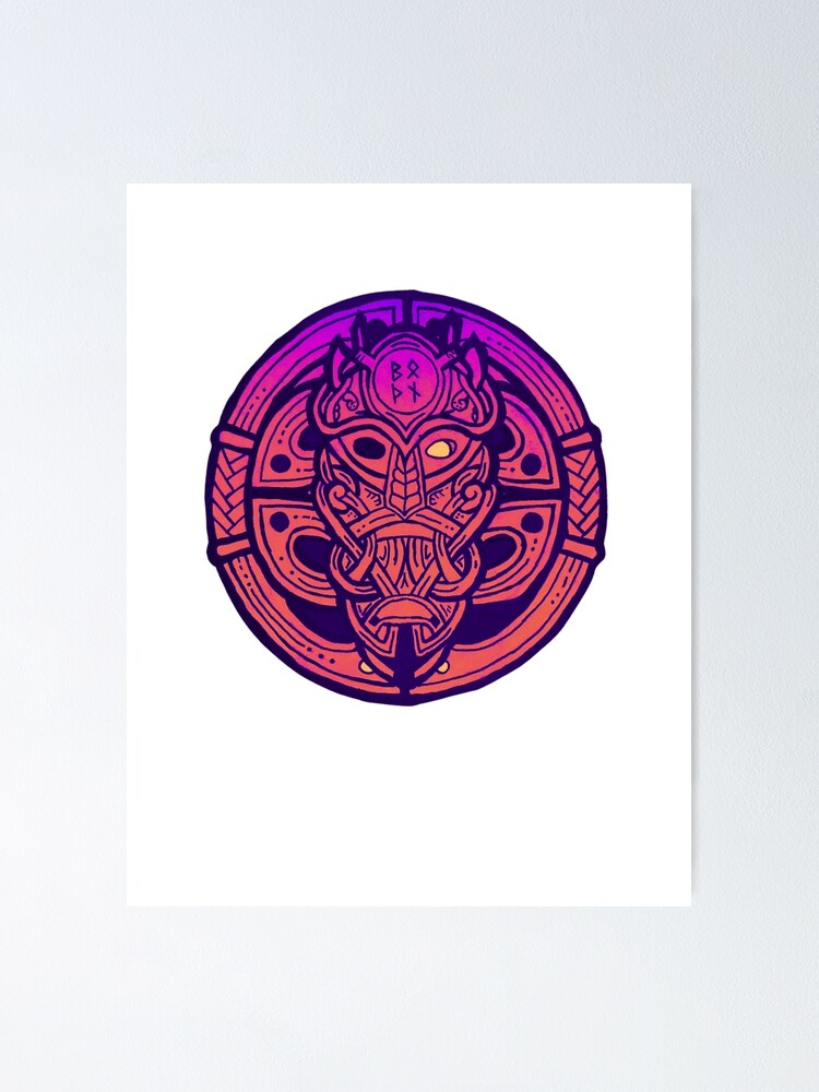 ""Odin's Mask"" Poster for Sale by VikingPursuit | Redbubble