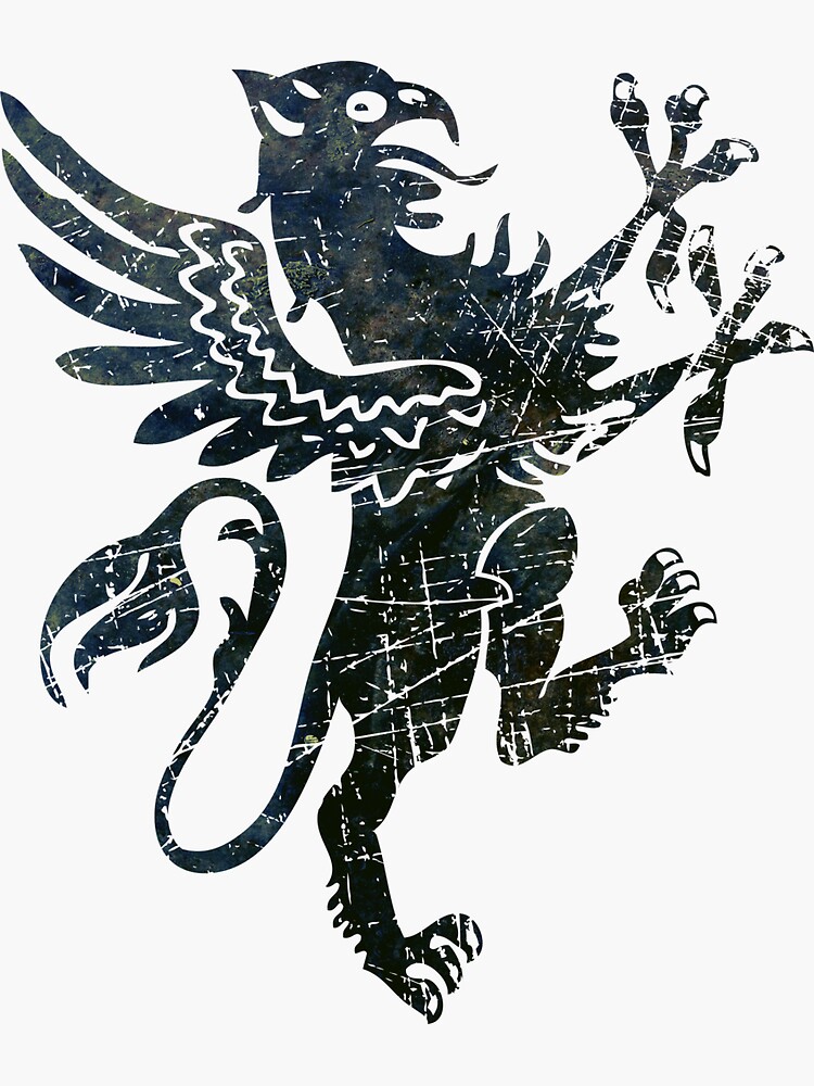 "Flying Demon - Vintage Black" Sticker by Lidra-Redesign | Redbubble
