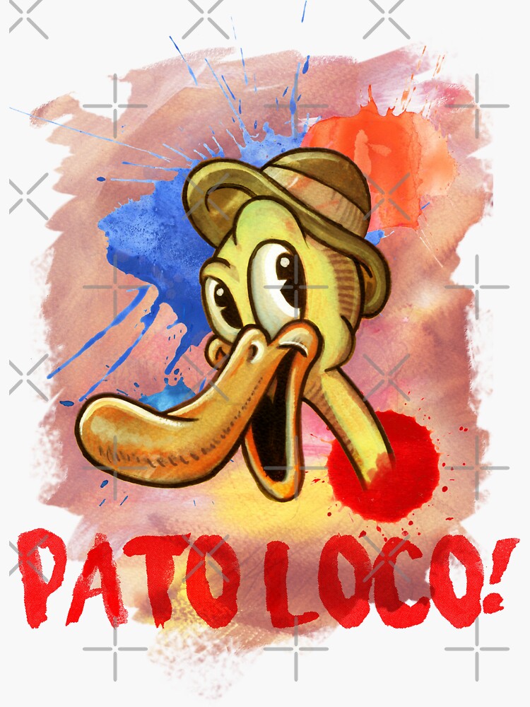 "Pato Loco! Crazy Duck!" Sticker for Sale by coloriscausa | Redbubble