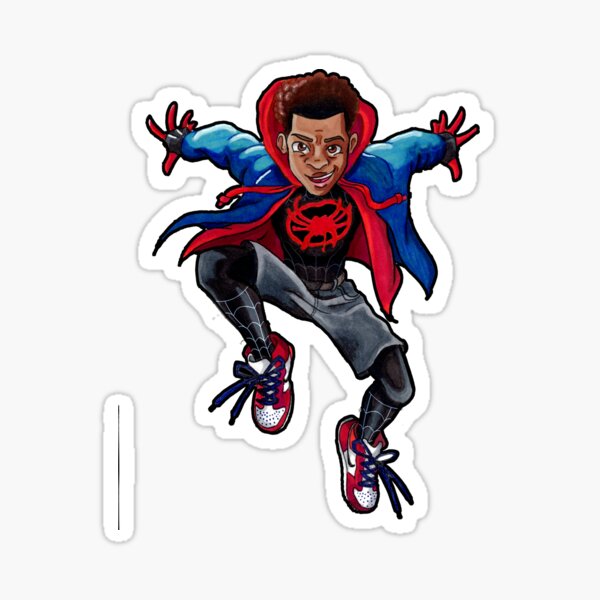 "Miles Morales- Sticker" Sticker for Sale by luvzlily | Redbubble