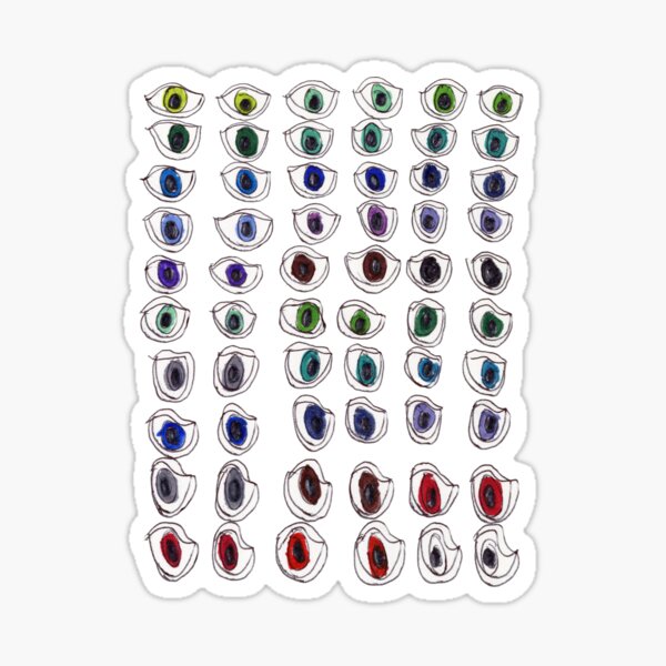 "Scary Eyes" Sticker by waecenter | Redbubble