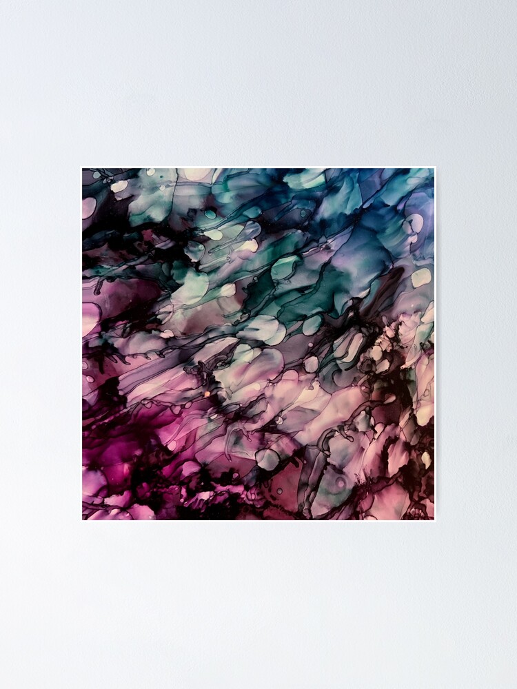"Shadow of Fate- Abstract Fluid Art" Poster by foxymethod | Redbubble