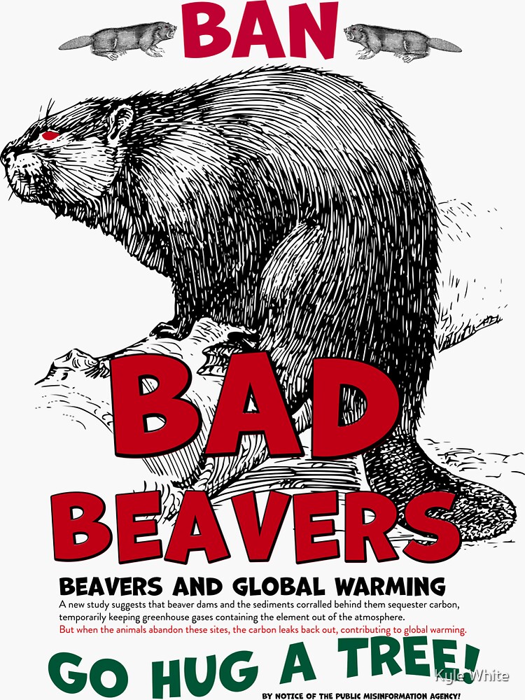 "BAD BEAVERS" Sticker by NEURONET | Redbubble