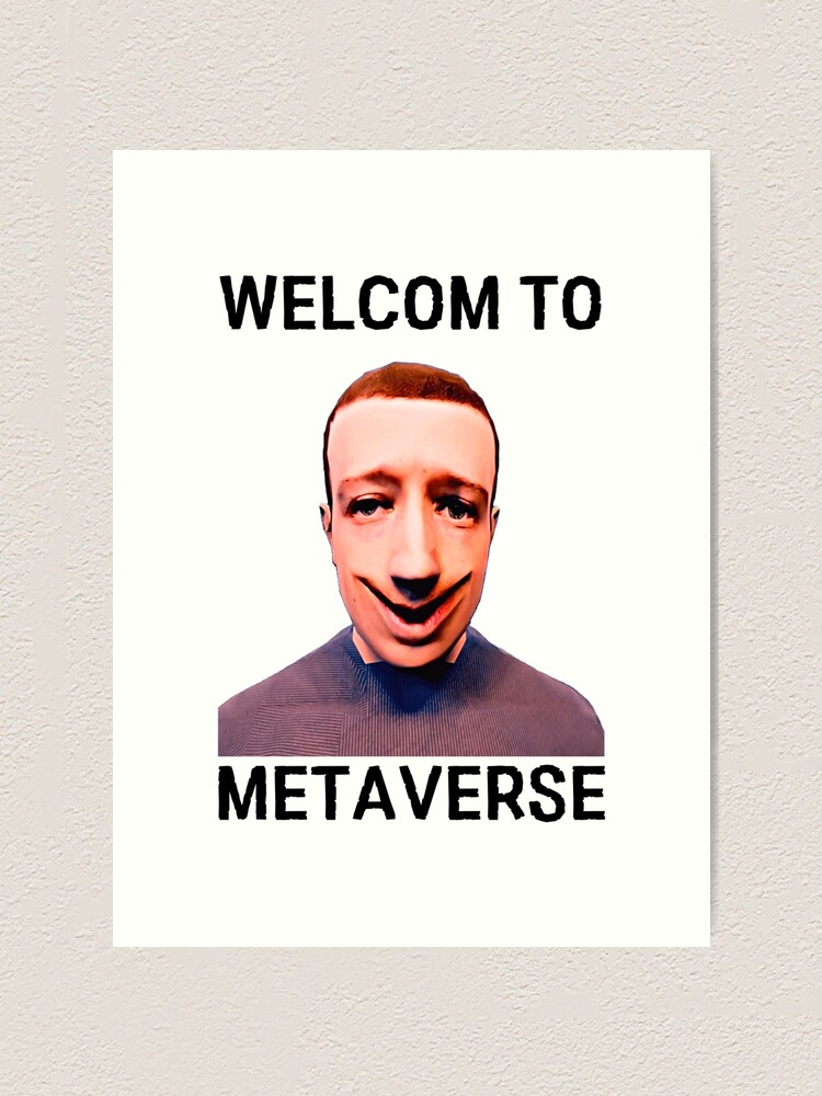 "creepy mark zuckerberg metaverse memes" Art Print for Sale by ...
