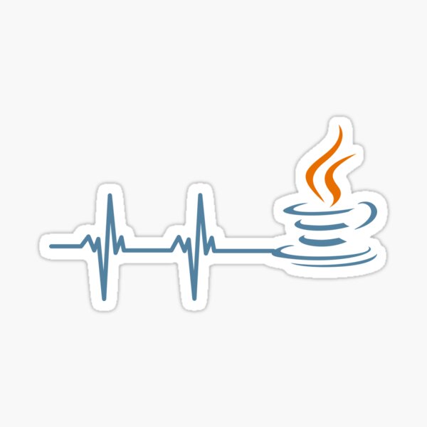 "Java heartbeat pulse" Sticker for Sale by RandaBel | Redbubble