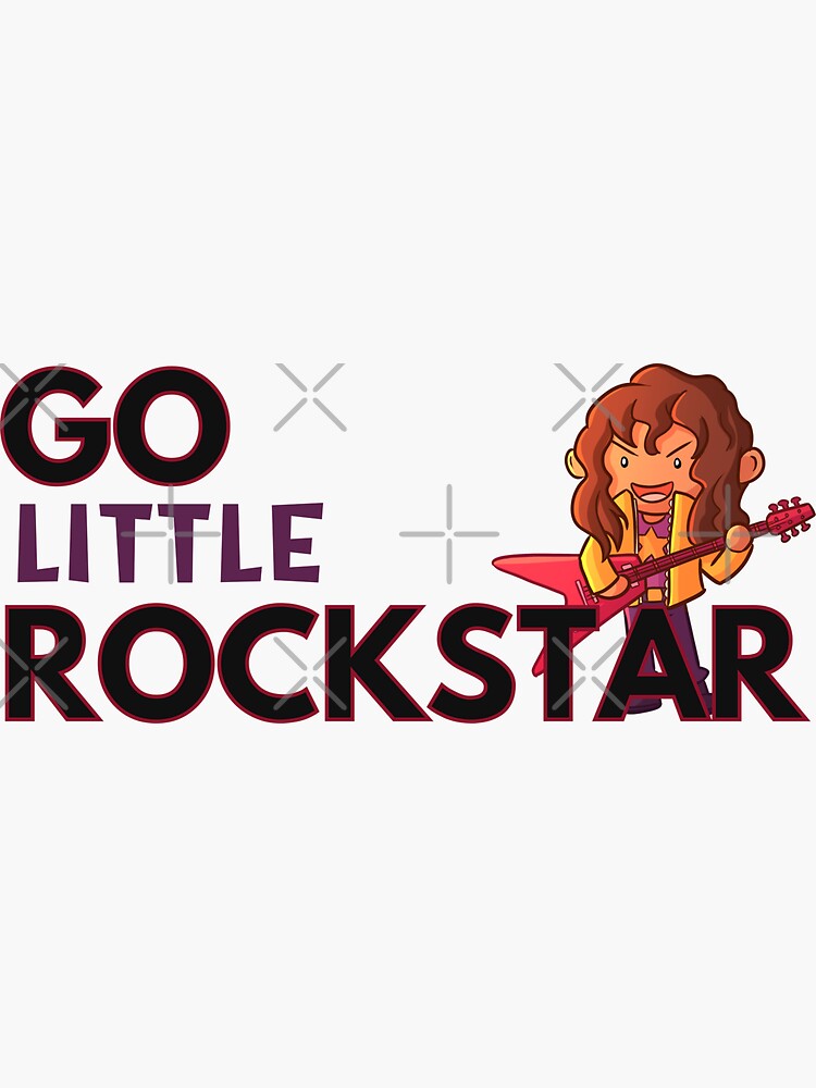 "Go Little Rockstar, Cool, Vintage colors, Electric Guitar Player ...