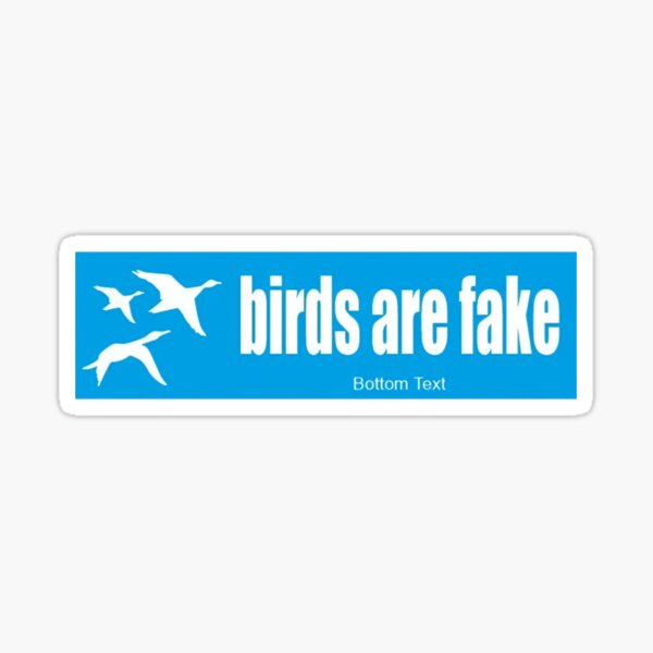 "Birds are fake bumper sticker" Sticker for Sale by simonestanley ...