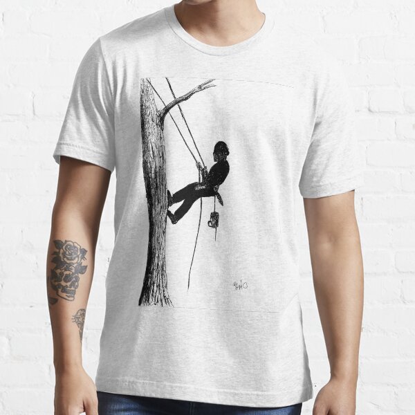 "Arborist tree surgeon using chainsaw" T-shirt for Sale by KoiPainting ...