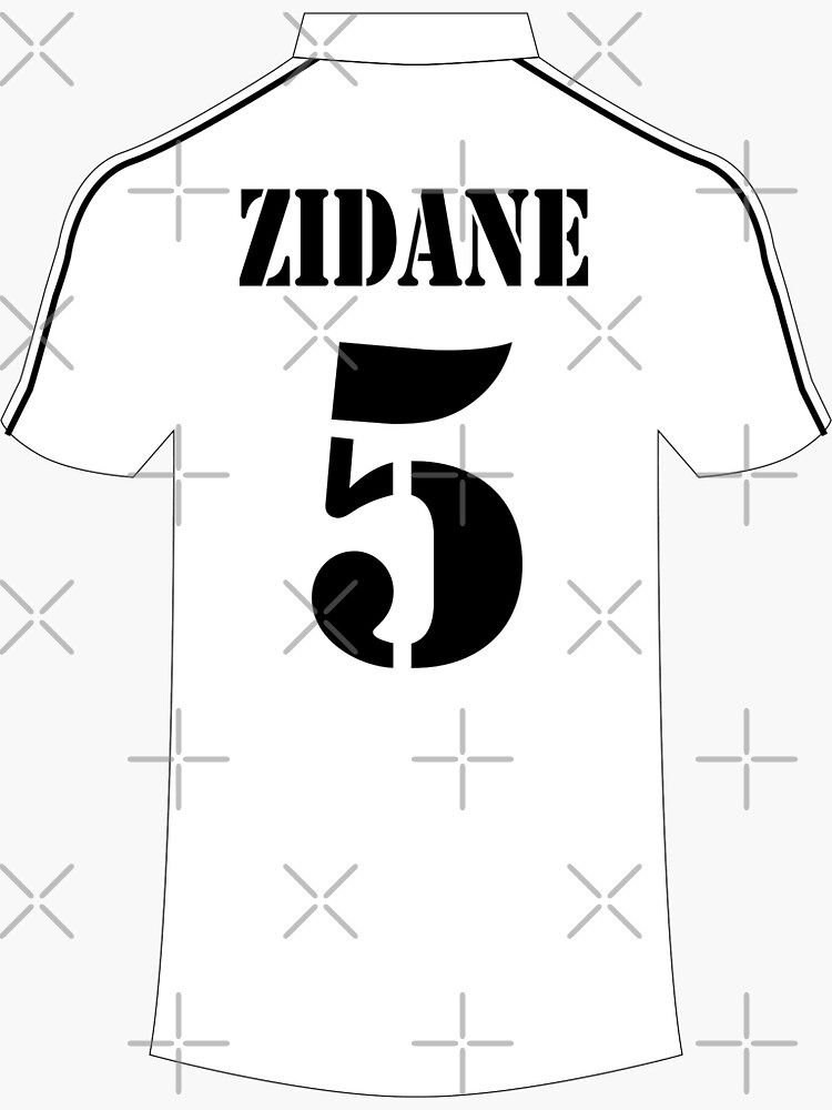 "Zidane - Real Madrid 01 Home Kit" Sticker for Sale by OnTargetSports ...