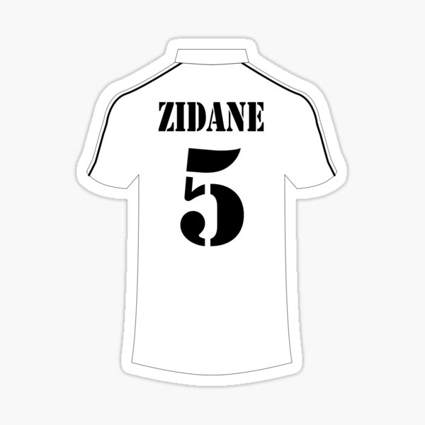 "Zidane - Real Madrid 01 Home Kit" Sticker for Sale by OnTargetSports ...