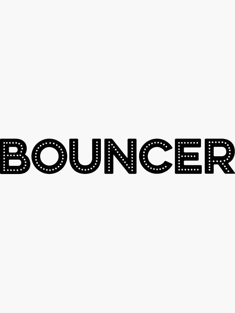 "Bouncer - contemporary fun handwriting" Sticker for Sale by ...