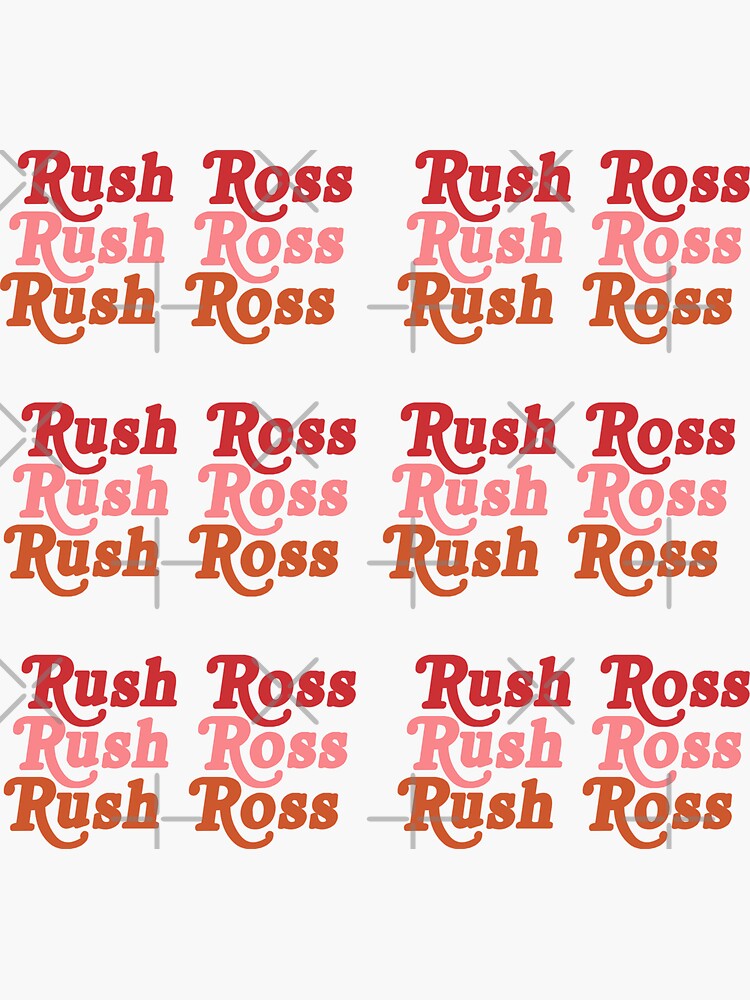 "rush ross sticker pack" Sticker for Sale by esthher | Redbubble