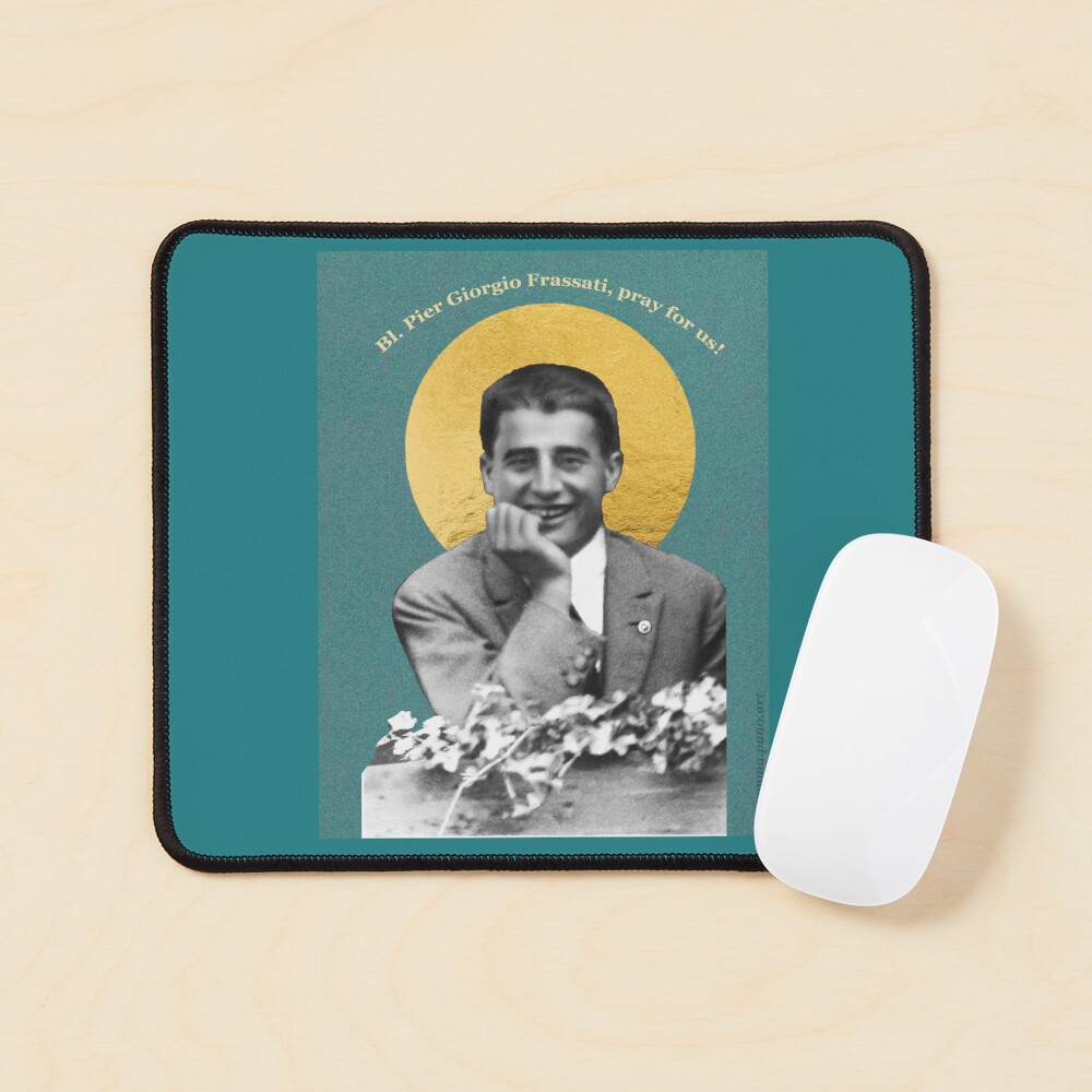"Blessed Pier Giorgio Frassati Holy Card Design" Poster for Sale by ...