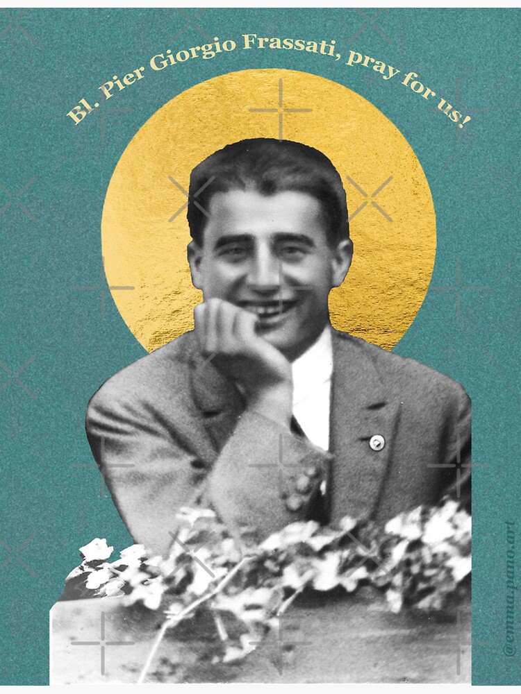"Blessed Pier Giorgio Frassati Holy Card Design" Sticker for Sale by ...