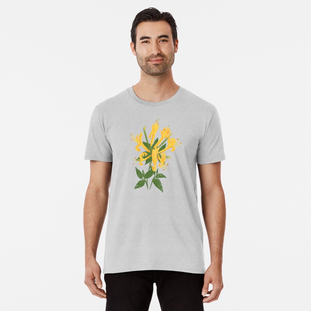 "Honeysuckle Drawing - honeysuckles floral illustration" Sticker for ...