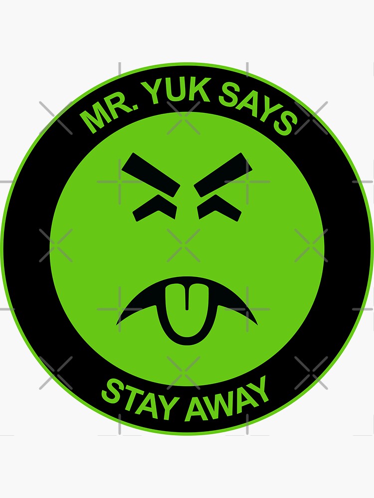 "Mr. Yuk Classic 70s Pop Culture" Sticker for Sale by john-ki | Redbubble