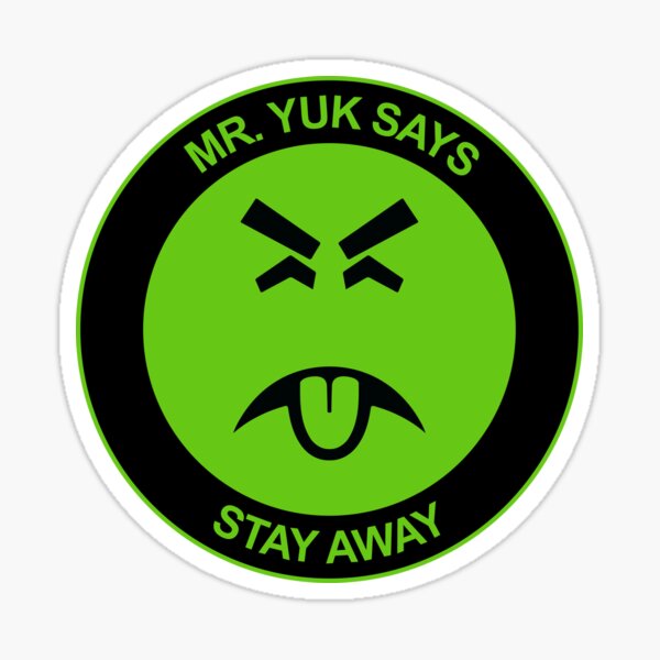 "Mr. Yuk Classic 70s Pop Culture" Sticker for Sale by john-ki | Redbubble