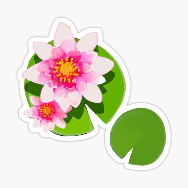"Water Lilly" Sticker for Sale by doreemii | Redbubble
