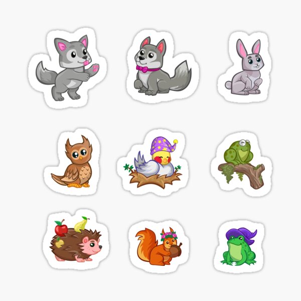 "Cute Wildlife Mega Pack " Sticker for Sale by OverbeeDesigns | Redbubble