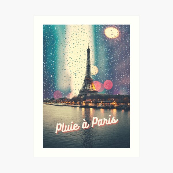 "Rain in Paris Surreal Art of the Eiffel Tower " Art Print for Sale by ...