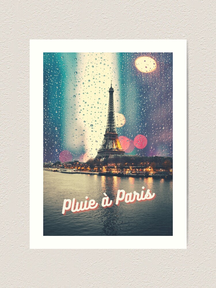 "Rain in Paris Surreal Art of the Eiffel Tower " Art Print for Sale by ...