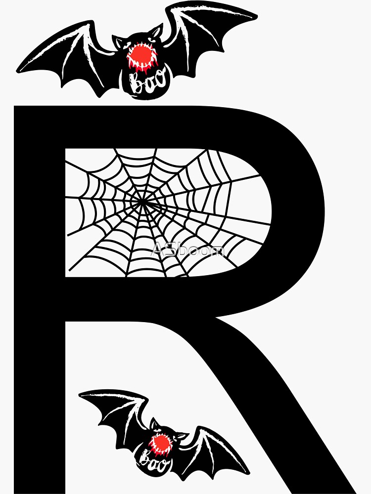 "letters "R" spider funny 2022" Sticker for Sale by ASboom | Redbubble